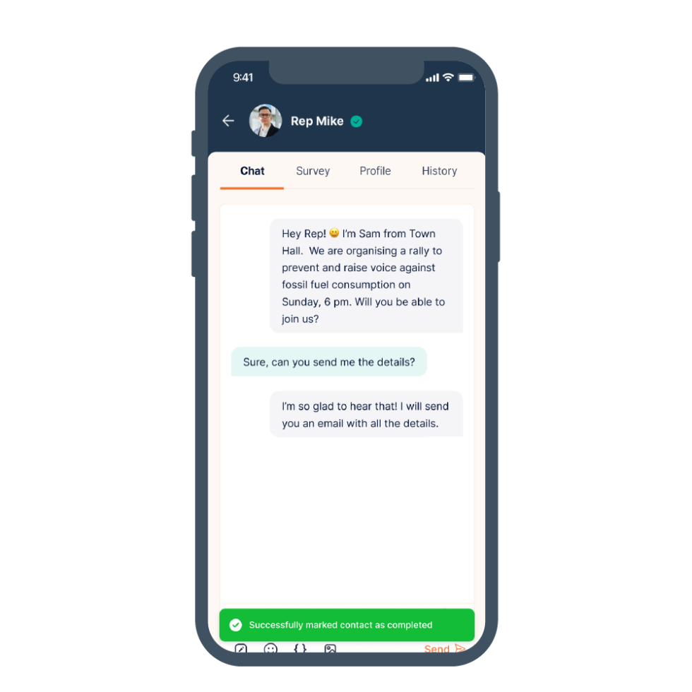 Texting from Call Center | Send texts while you're on call
