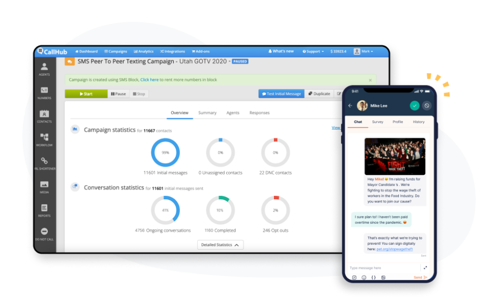 CallHub Platform | Voice, SMS and Call Center products